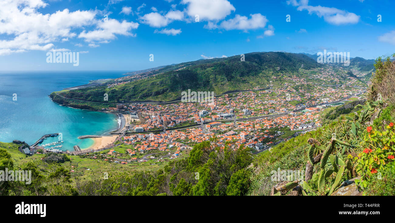 Aerial view on Machico bay, Madeira Island, Portugal Stock Photo - Alamy