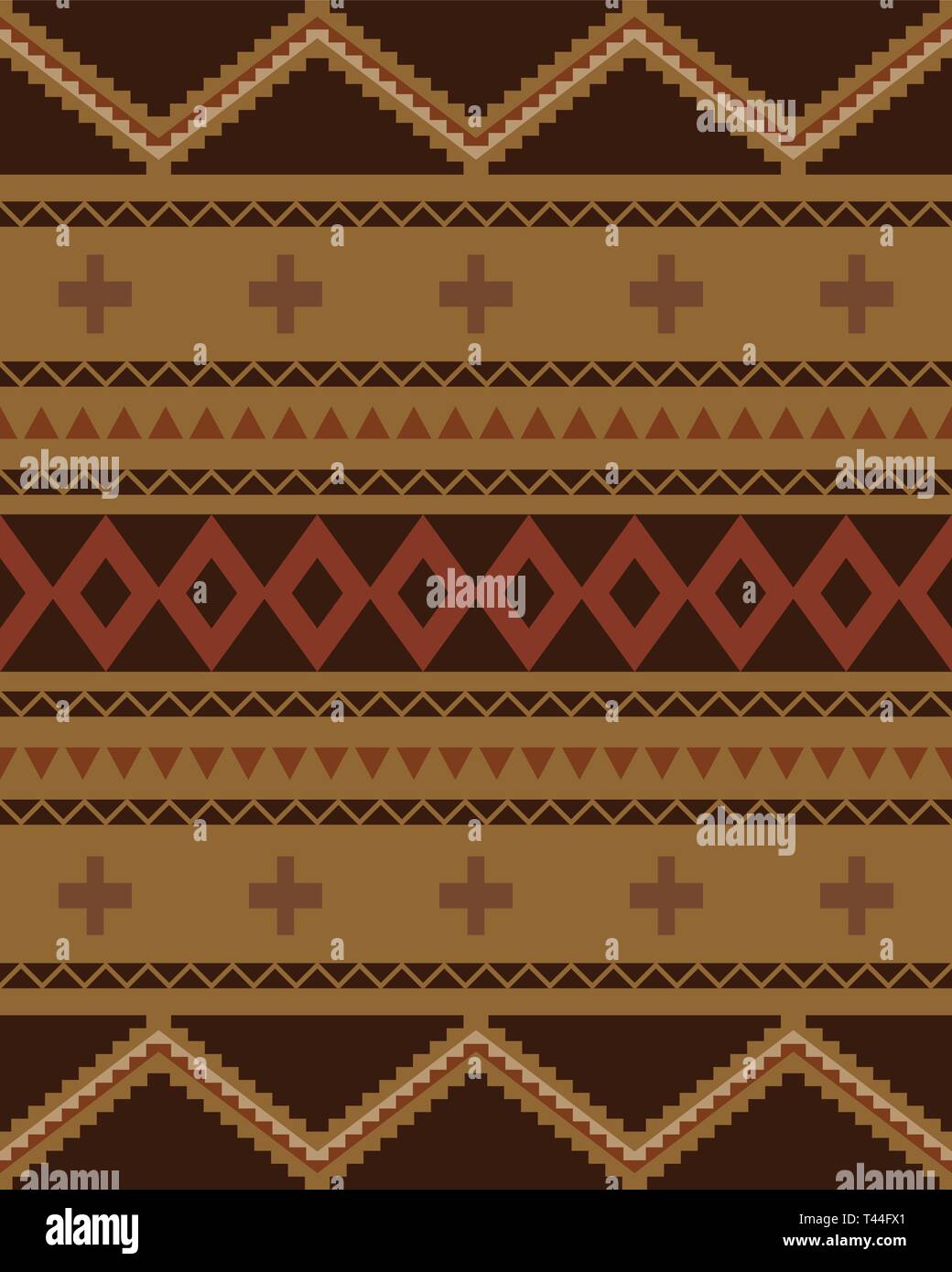 Seamless abstract ethnic ornament. Vector illustration of traditional ...