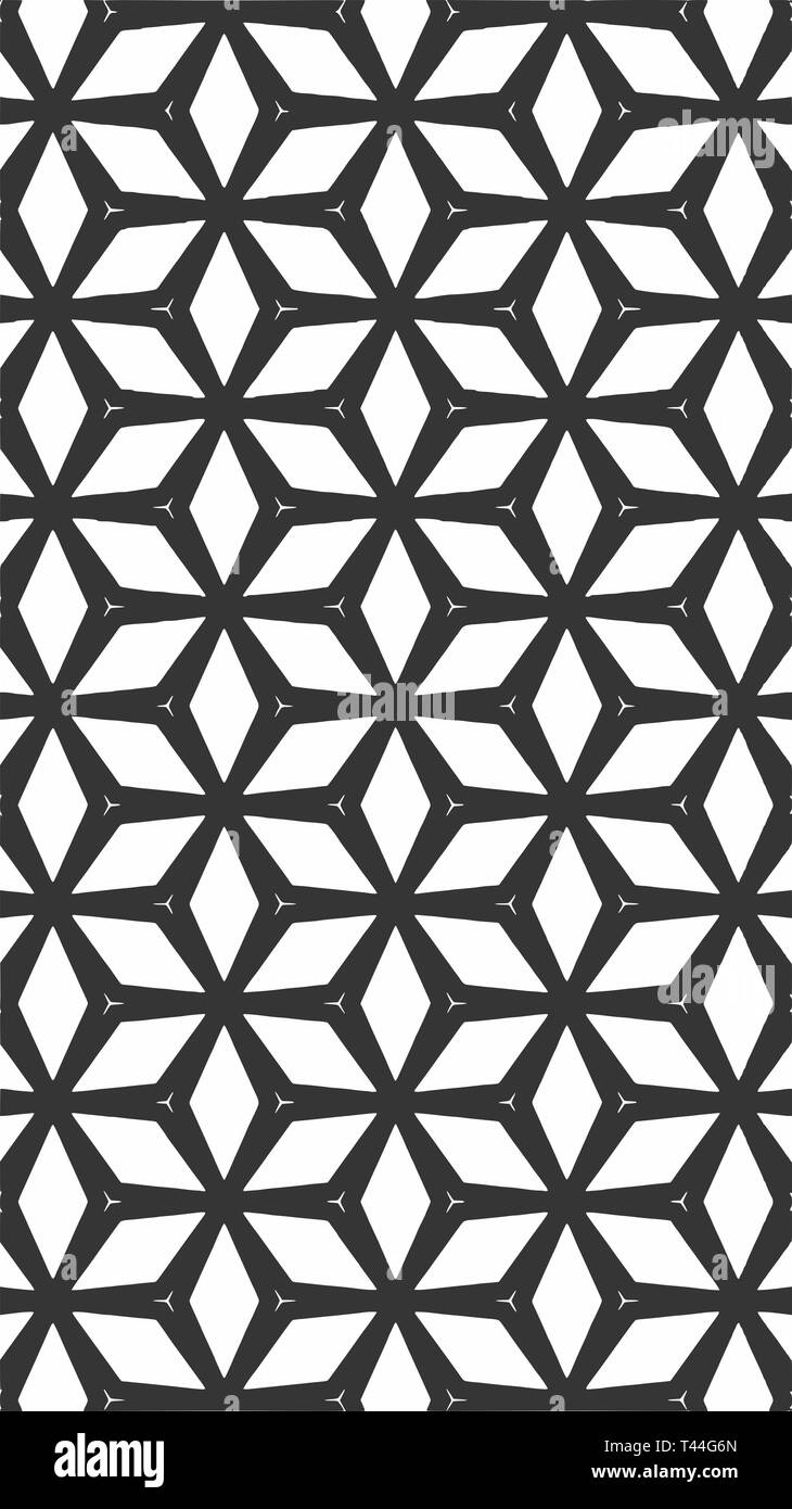 Black and white ornate geometric pattern and abstract background Stock ...