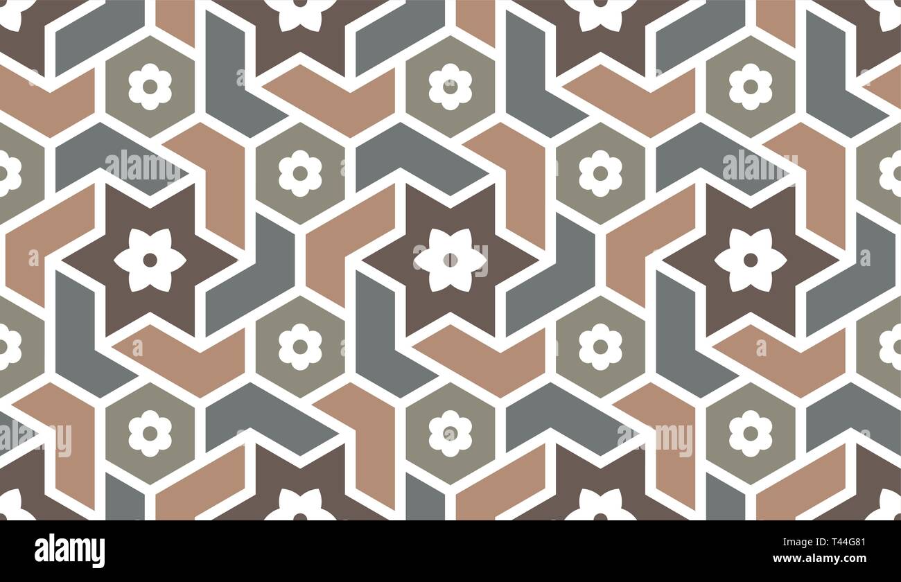 Background with seamless pattern in islamic style. Eastern geometric ...