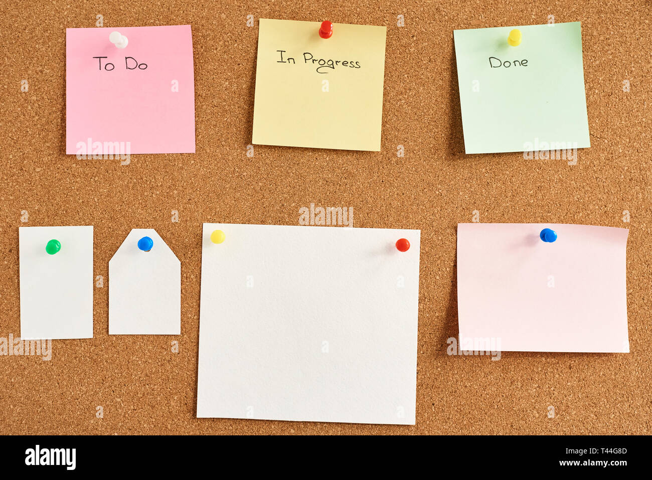 Colorful paper notes with words "To do", "In progress" and "Done ...