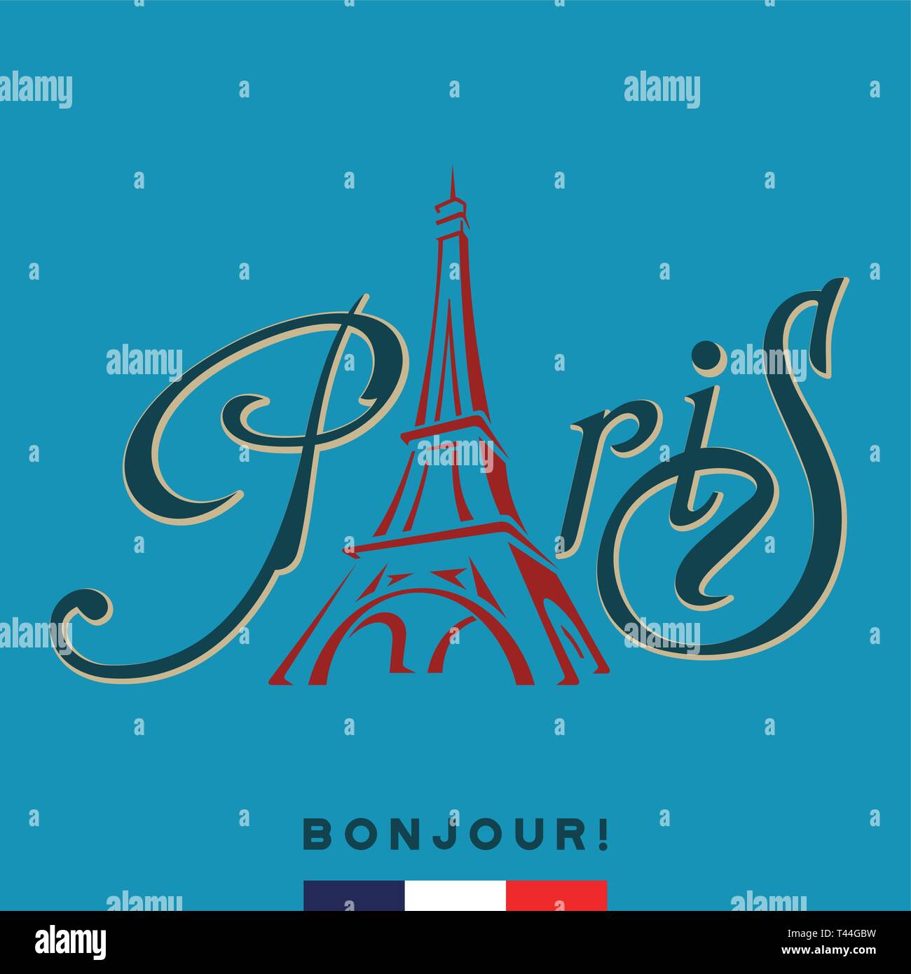 Vector image of the Eiffel Tower - the main symbol of Paris ...