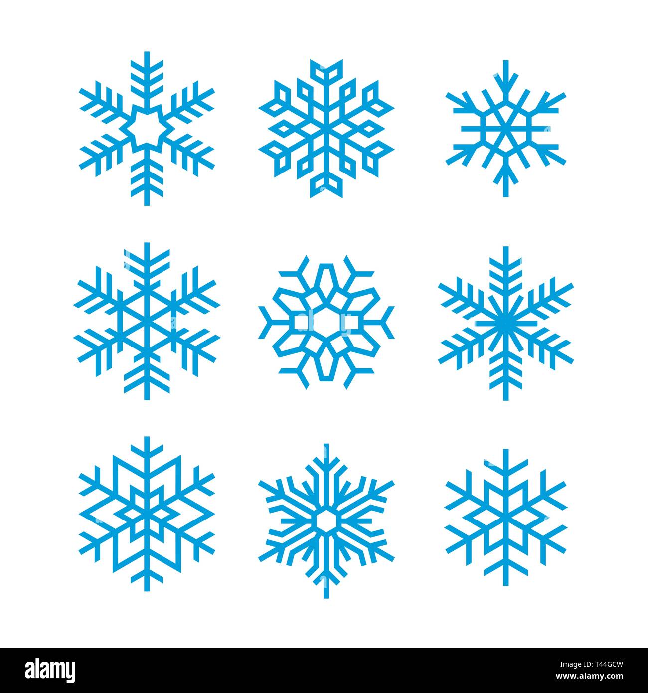 Vector snowflakes hi-res stock photography and images - Alamy