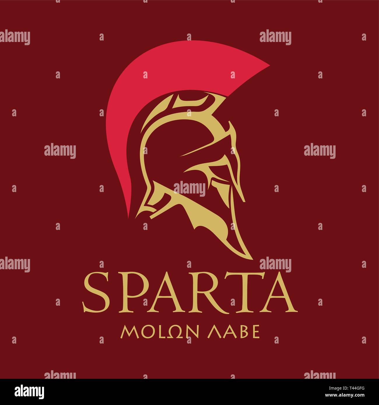 Helmet of the ancient Spartan warrior. Sparta symbol vector image Stock ...