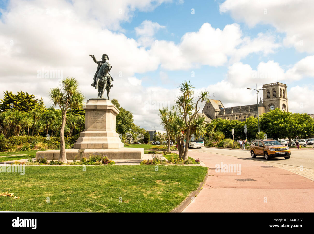Cherbourg-Octeville, France - August 21, 2018: Equestrian statue of ...