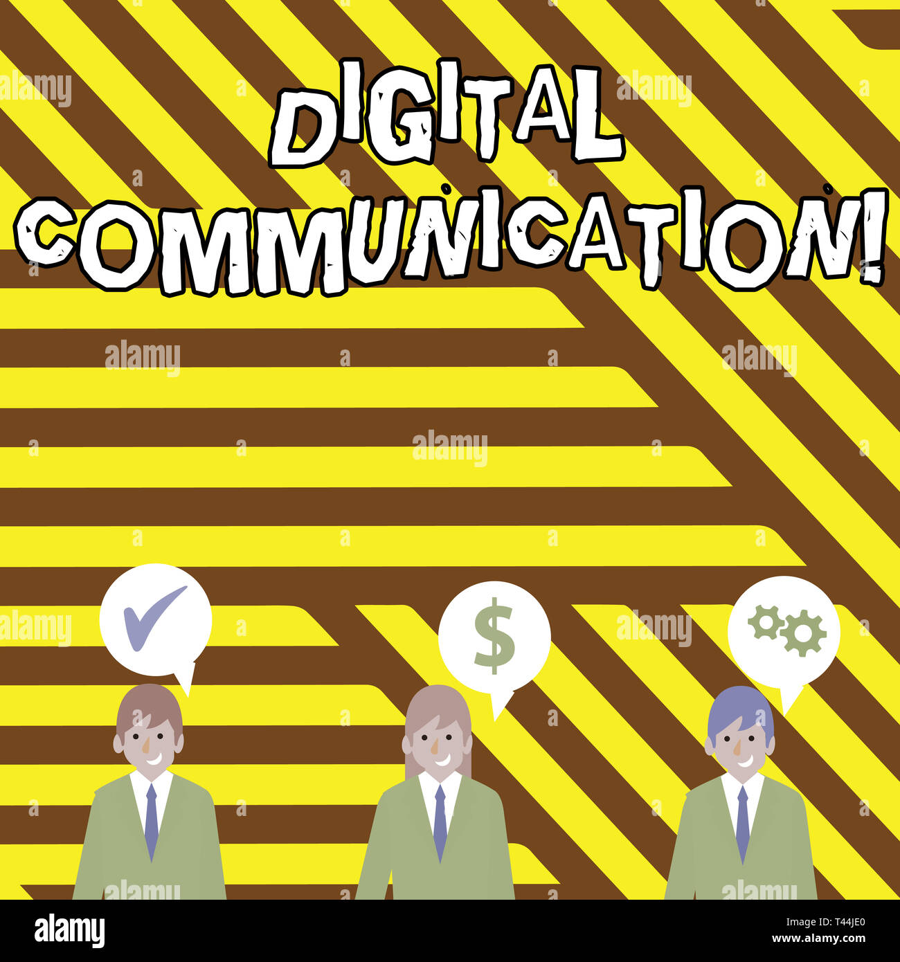 Conceptual hand writing showing Digital Communication. Concept meaning ...