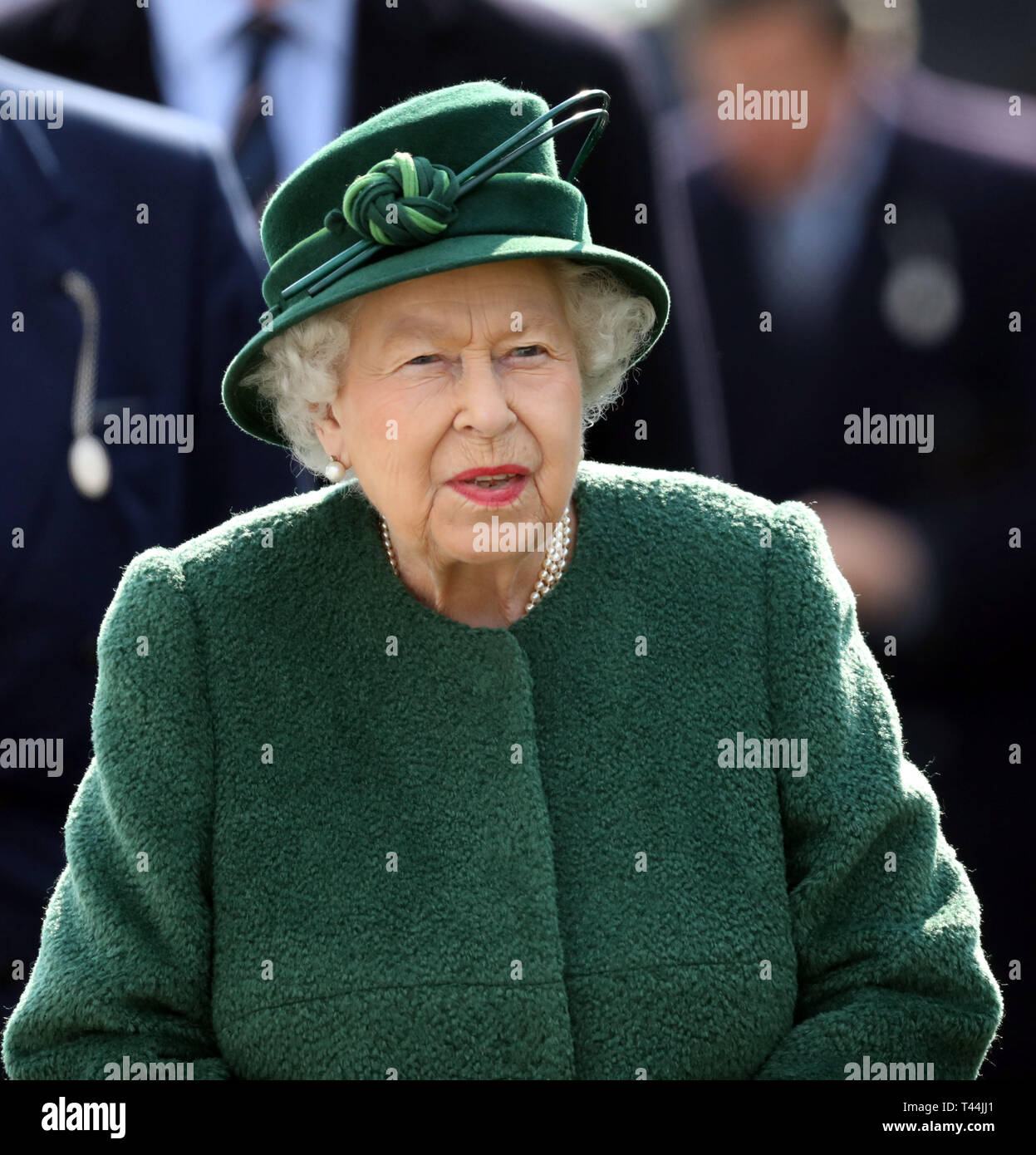 Queen Elizabeth II arrives during day two of the Dubai Duty Free Spring ...