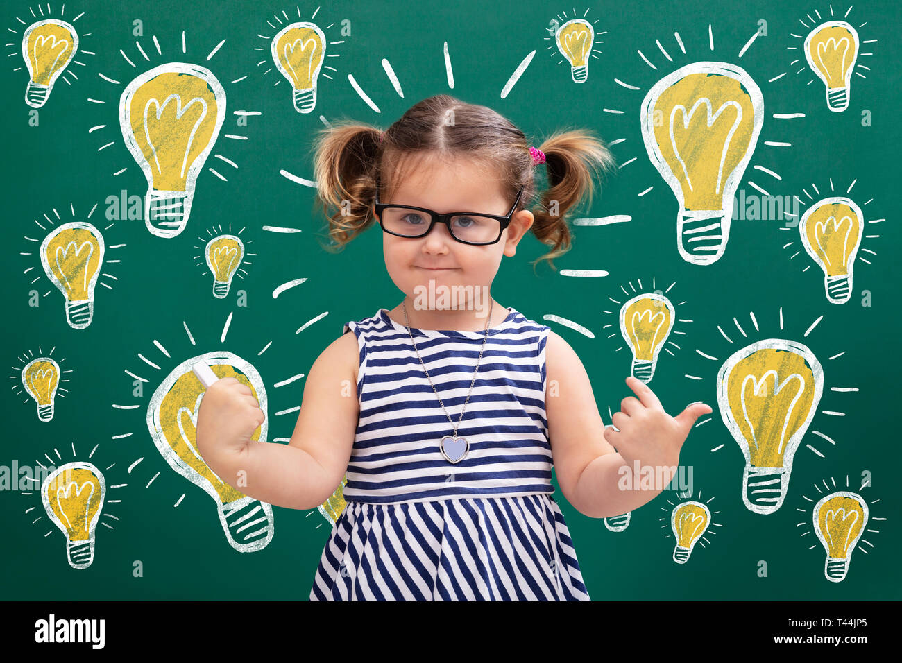 Child pointing board words hi-res stock photography and images - Alamy