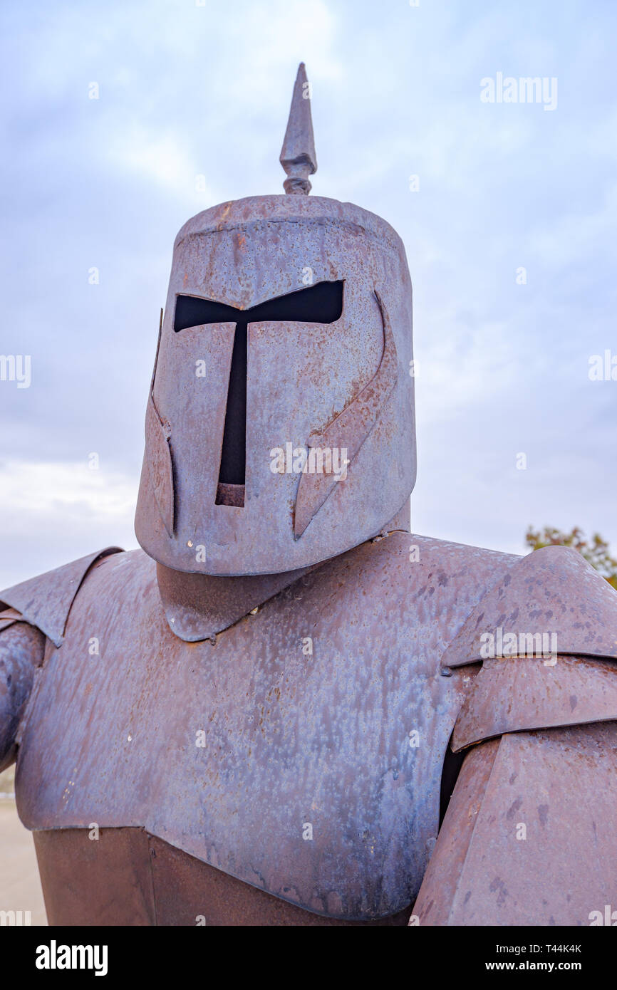 1st April 2019 Alicante Fortress Medieval Knights Statue Stock Photo ...