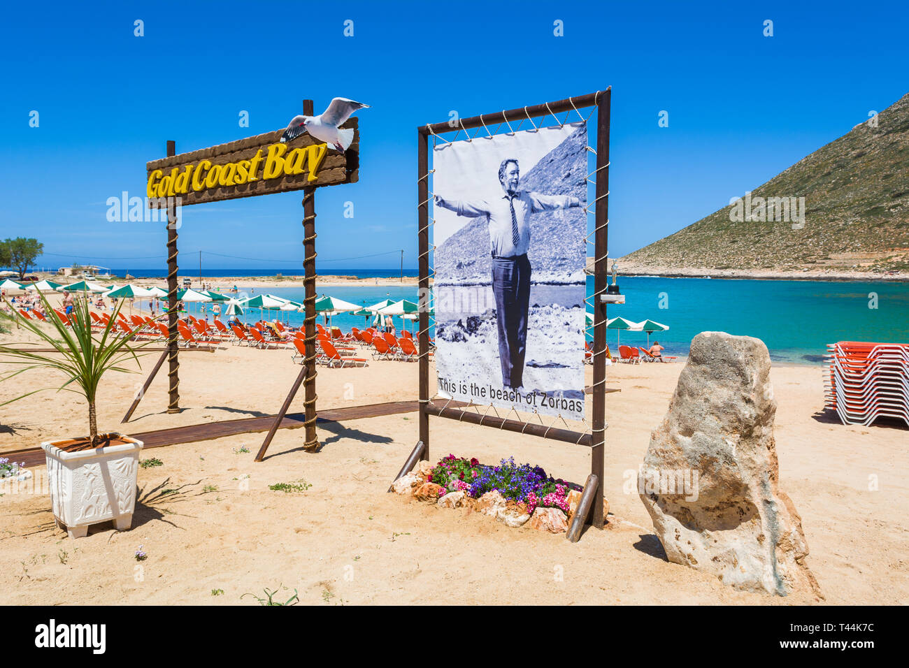 CRETE, GREECE - May 1 2015: Entrance to the Stavros beach made famous ...