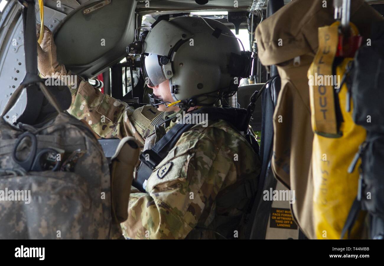 U.S. Army Staff Sgt. Calvin Kern, a critical care flight paramedic with ...