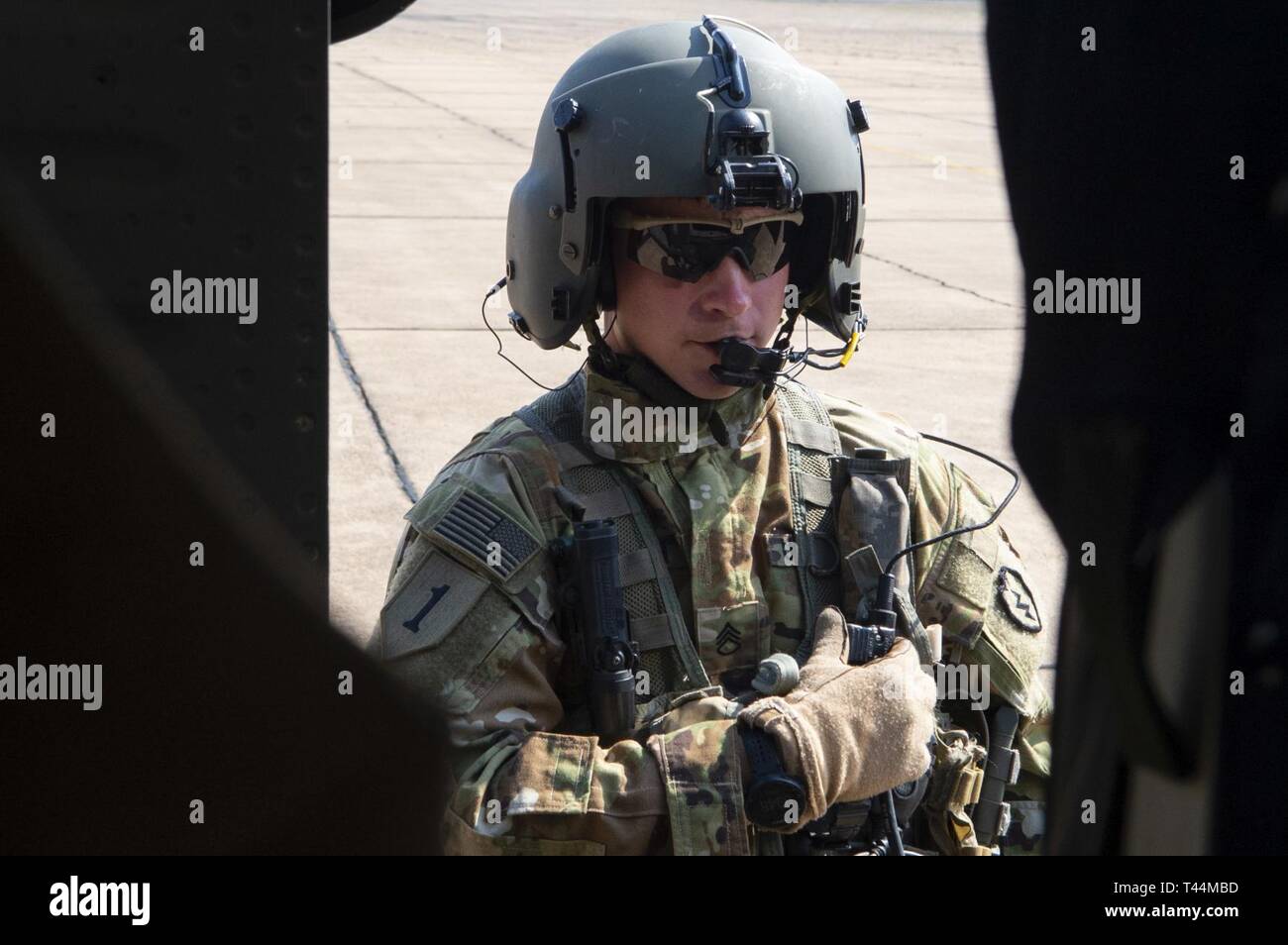 U.S. Army Staff Sgt. Calvin Kern, a critical care flight paramedic with ...