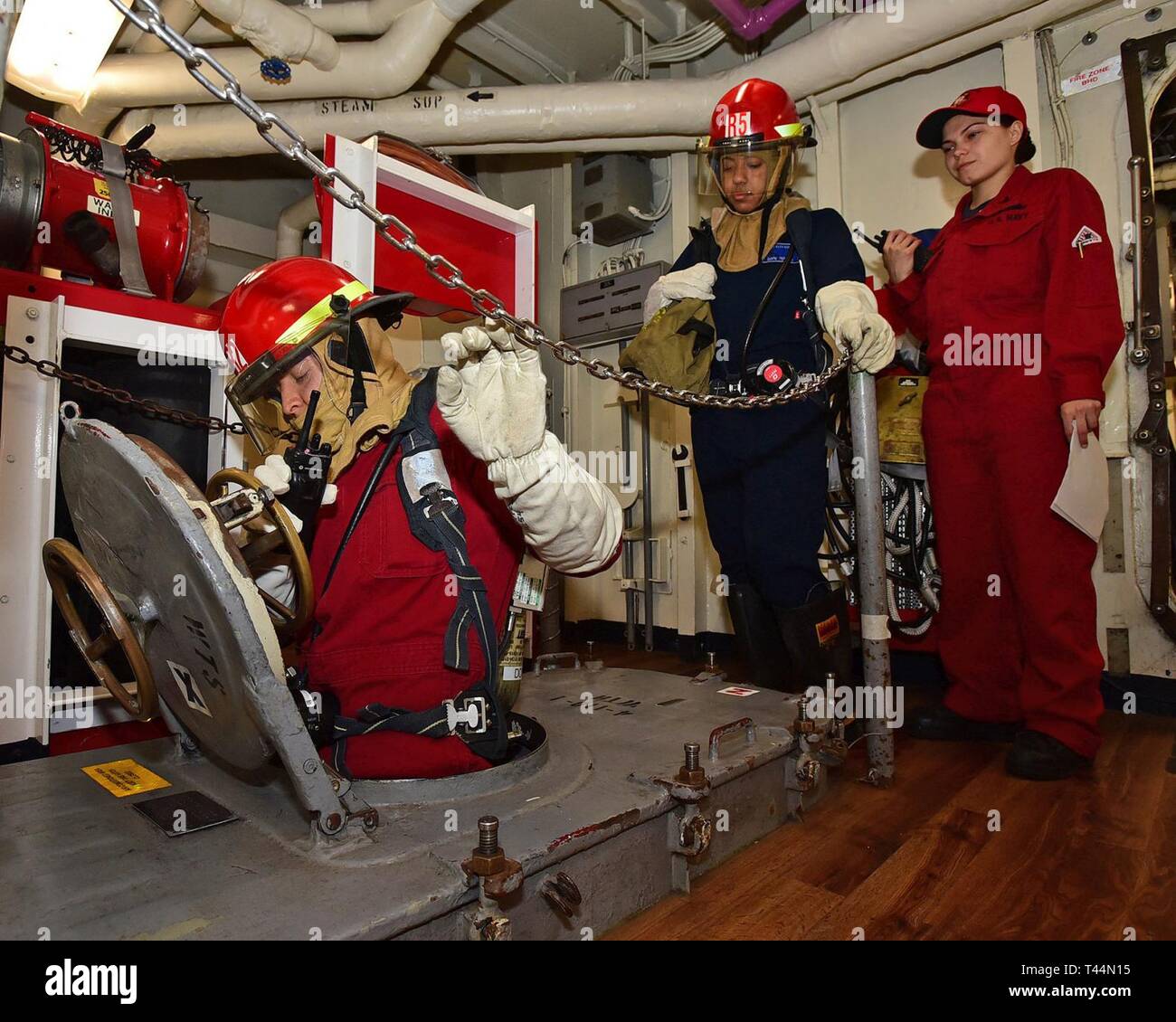 EAST CHINA SEA (Feb. 21, 2019) - Fireman Richard Alfonso, from Bogota ...