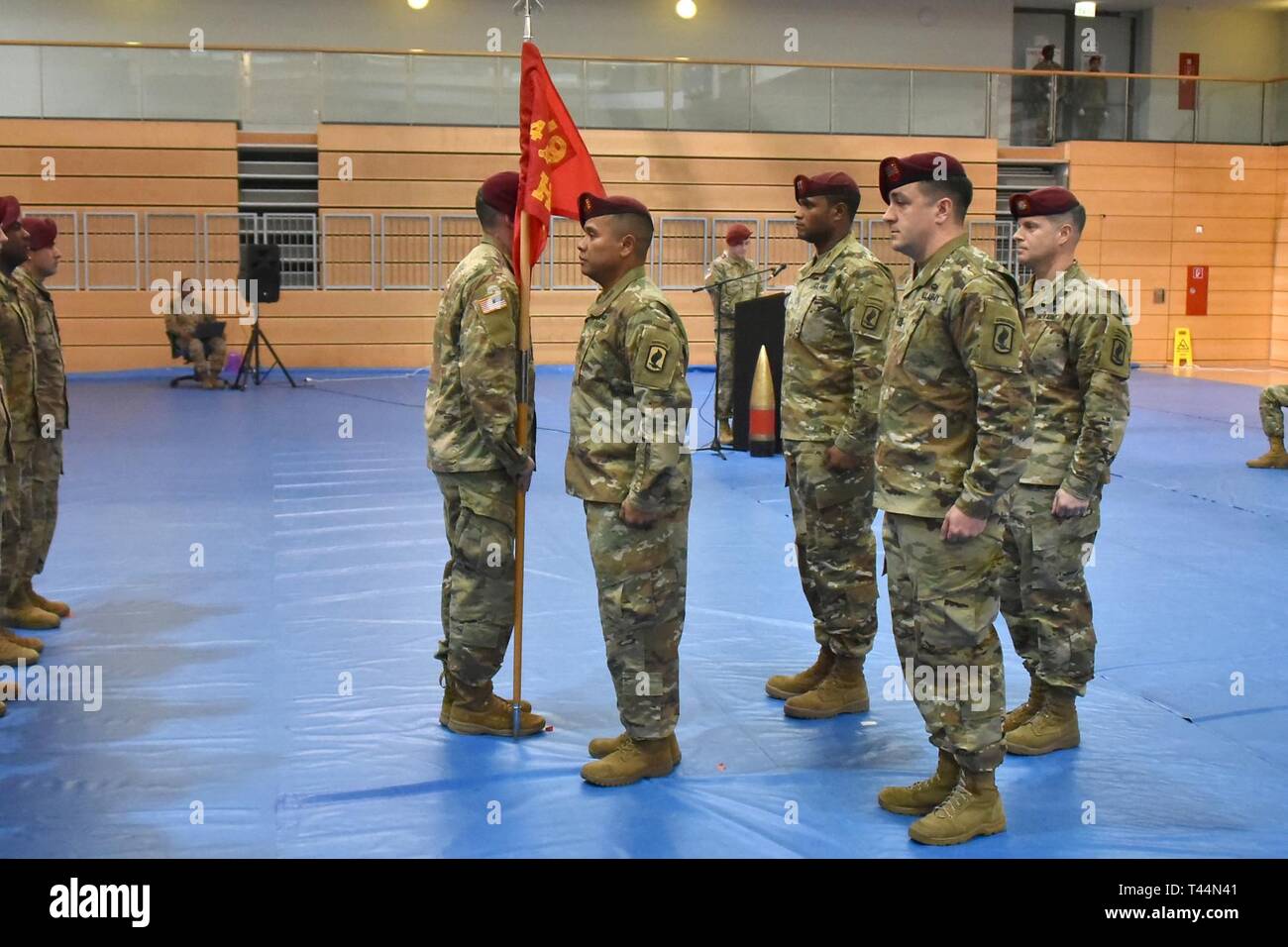 U.S. Army Capt. Charles P. Mitchell, outgoing Battery Commander, third ...