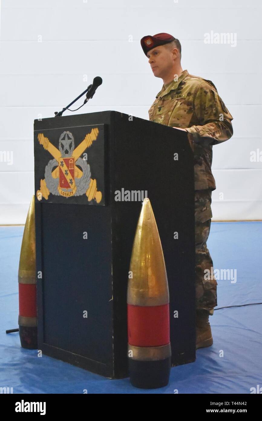 U.S. Army Lt. Col. James H. B. Peay IV, commander 4th Battalion, 319th ...