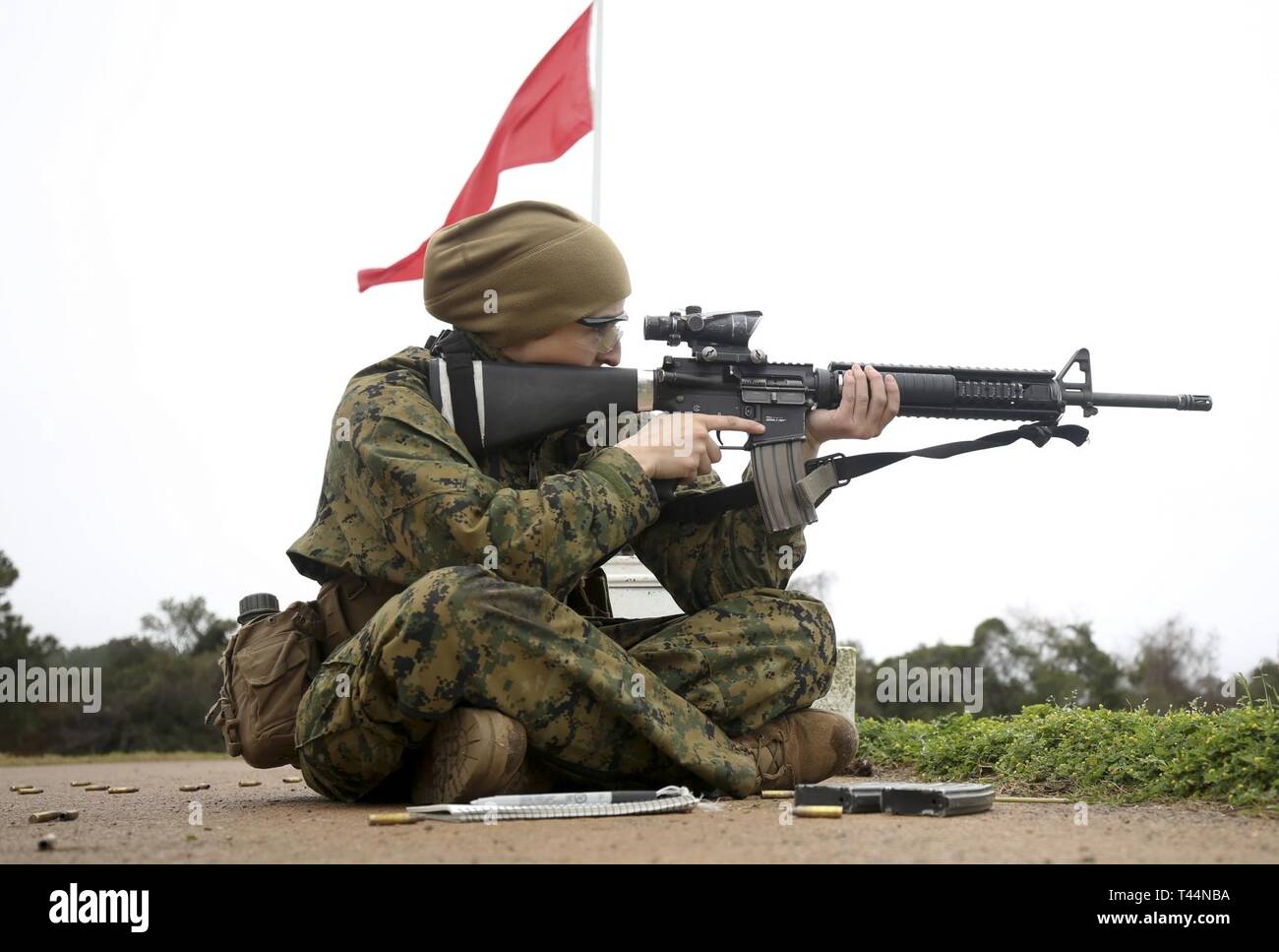 Recruits with India Company, 3rd Recruit Training Battalion, shoot on ...