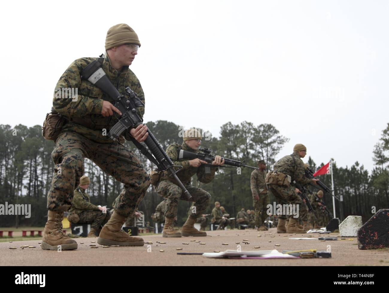 Recruits with India Company, 3rd Recruit Training Battalion, shoot on ...