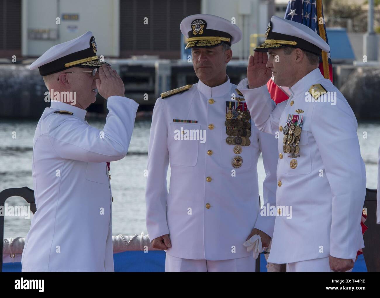 PEARL HARBOR (Feb. 21, 2019) - Rear Adm. Blake Converse, right ...