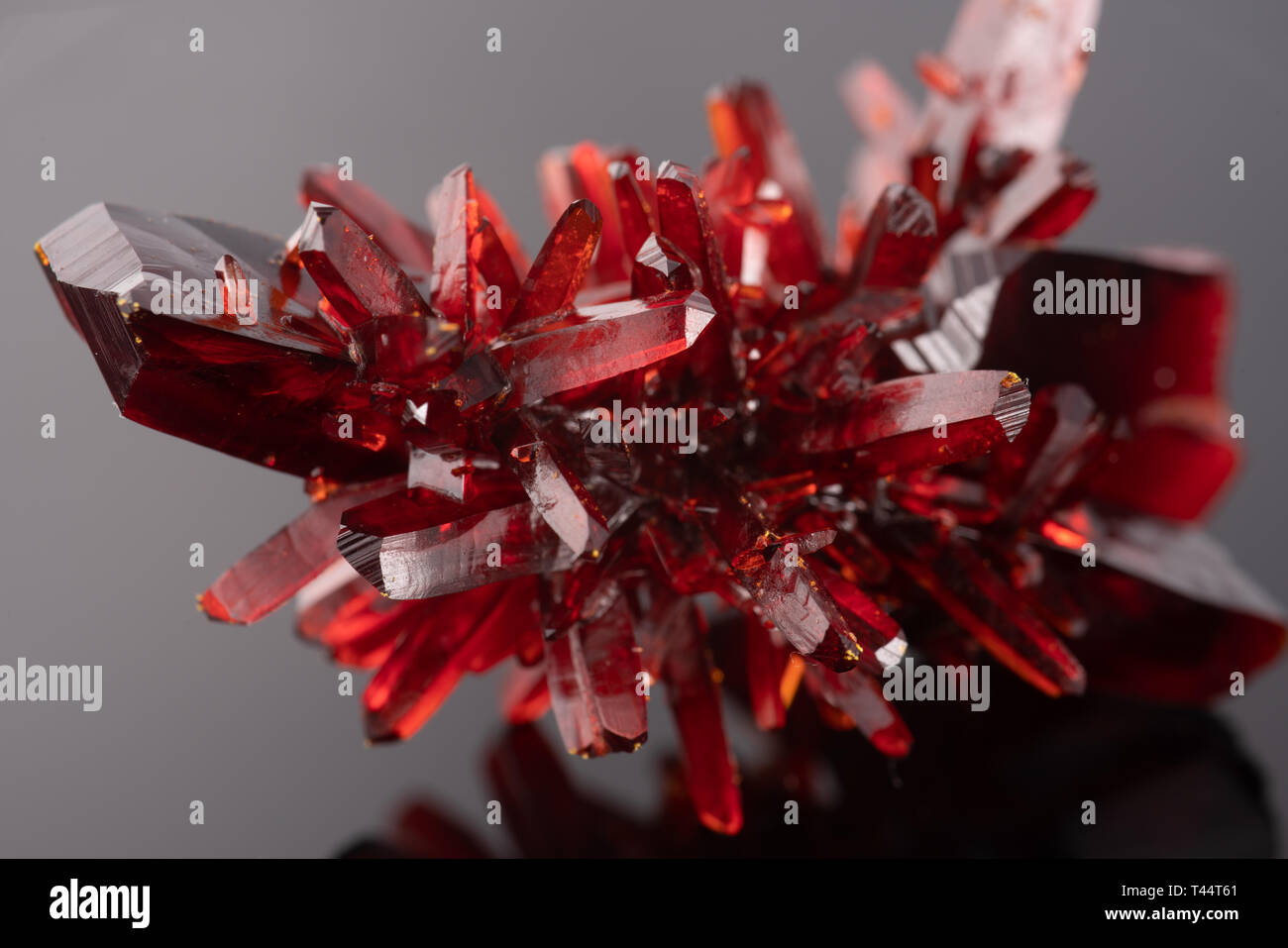 Red crystal. Natural mineral Stock Photo - Alamy