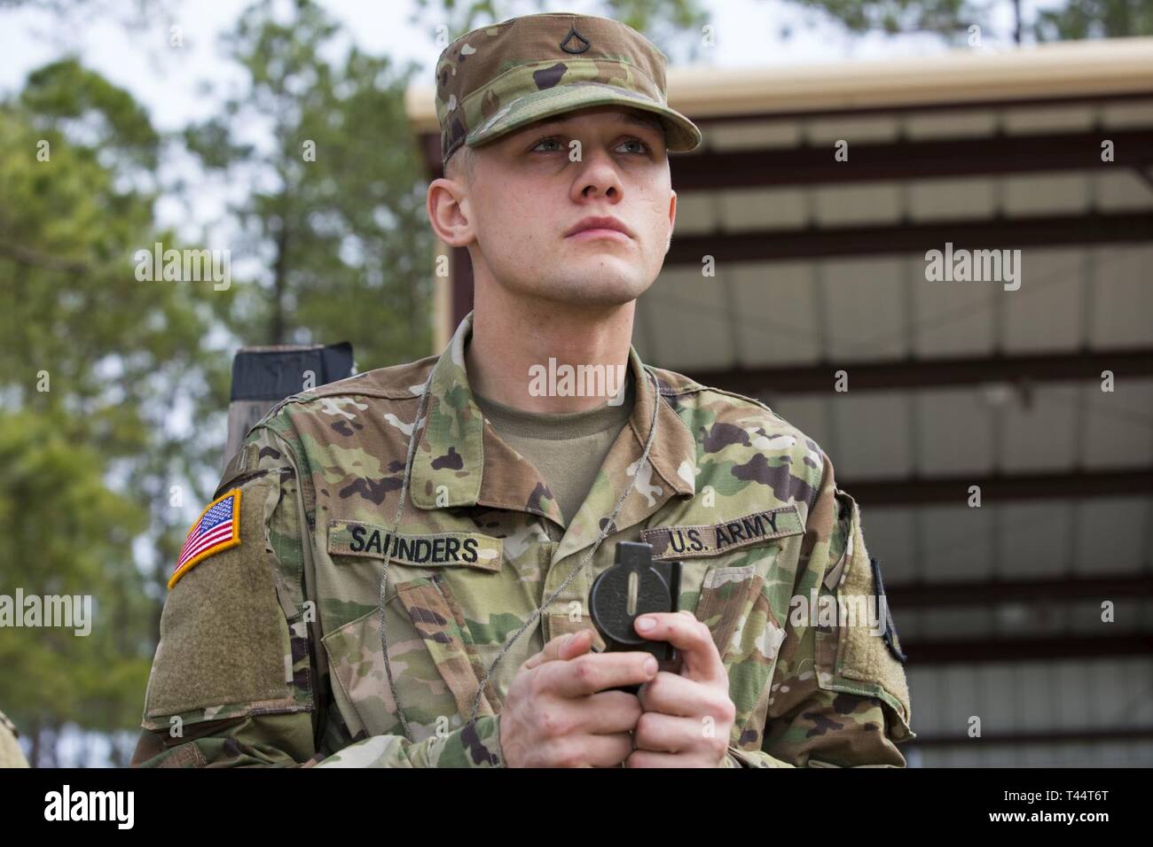 U.S. Army Pvt. First Class Wayne Saunders, a competitor of the 359th ...