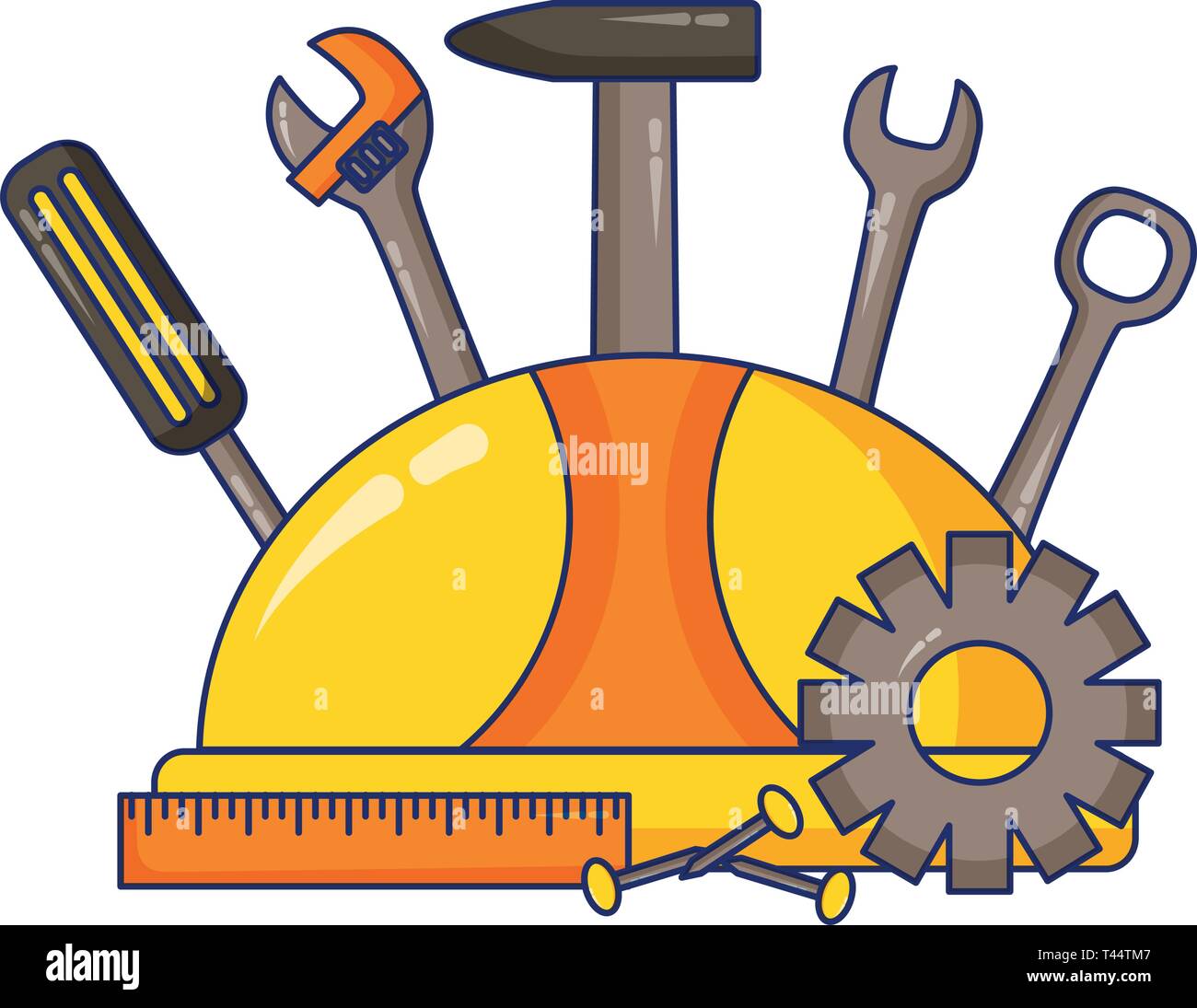 helmet construction tools Stock Vector Image & Art - Alamy