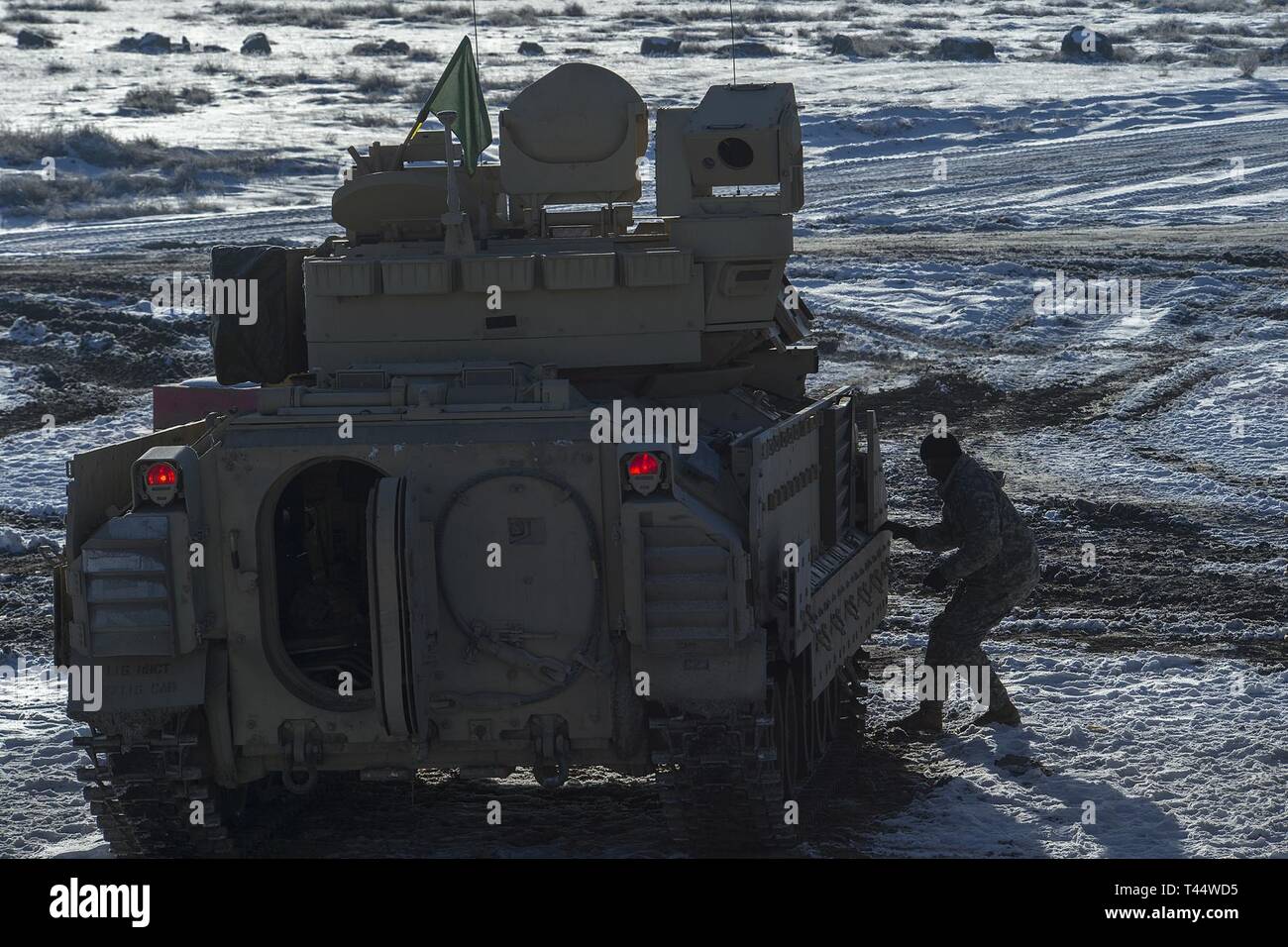 Bradley Fighting Vehicles from the 116th Cavalry Brigade Combat Team ...