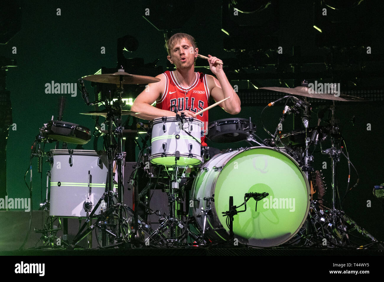 April 12, 2019 - Chicago, Illinois, U.S - DOMINIC HOWARD of Muse during ...
