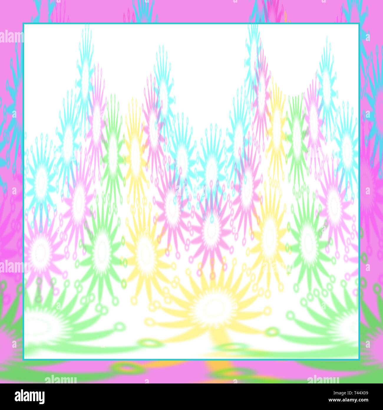 Mosaic Effect Background in Pastel colors and abstract flowers Stock ...