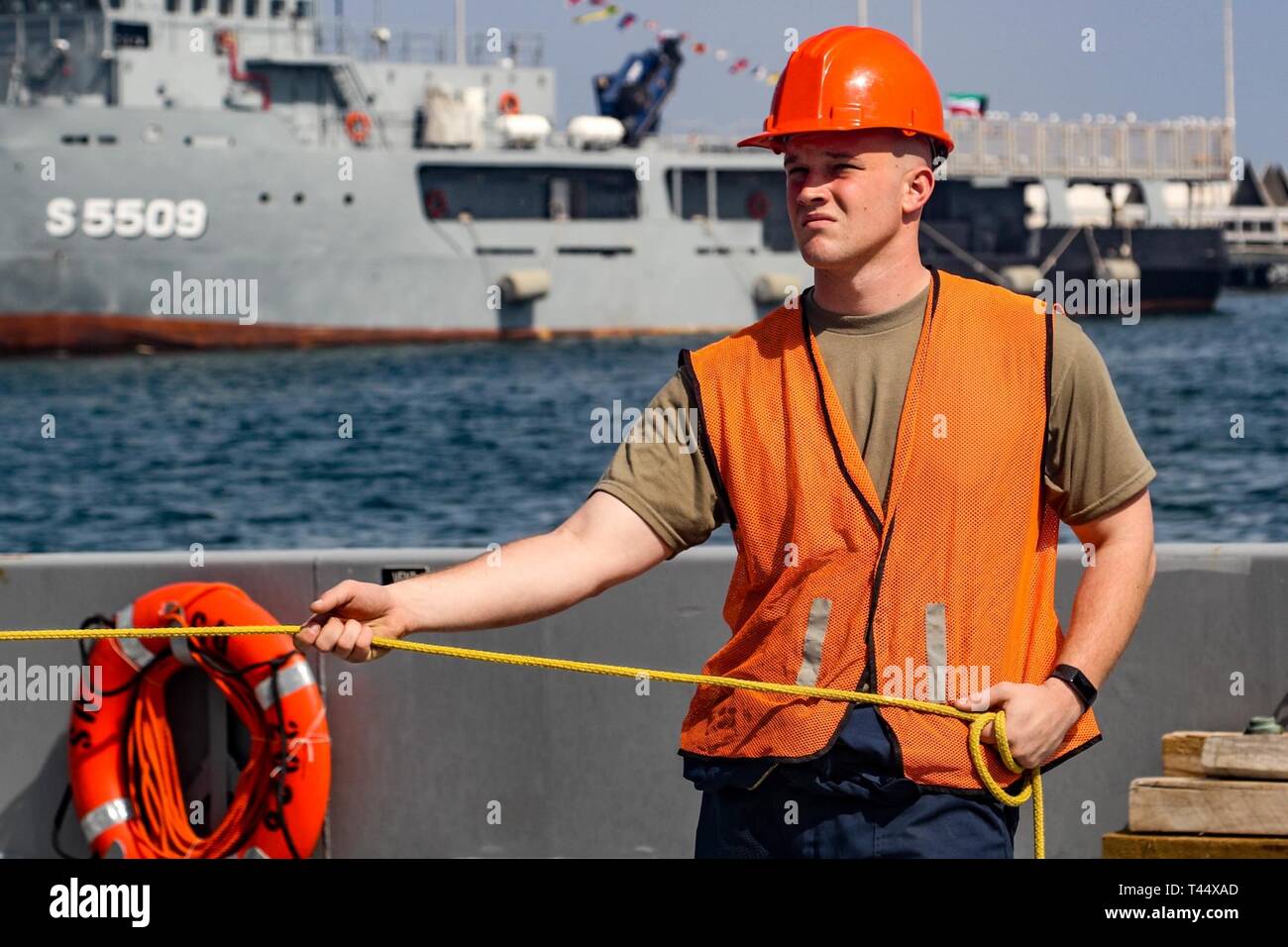 Soldiers of the U.S. Army's 97th Transportation Company, Landing Craft ...