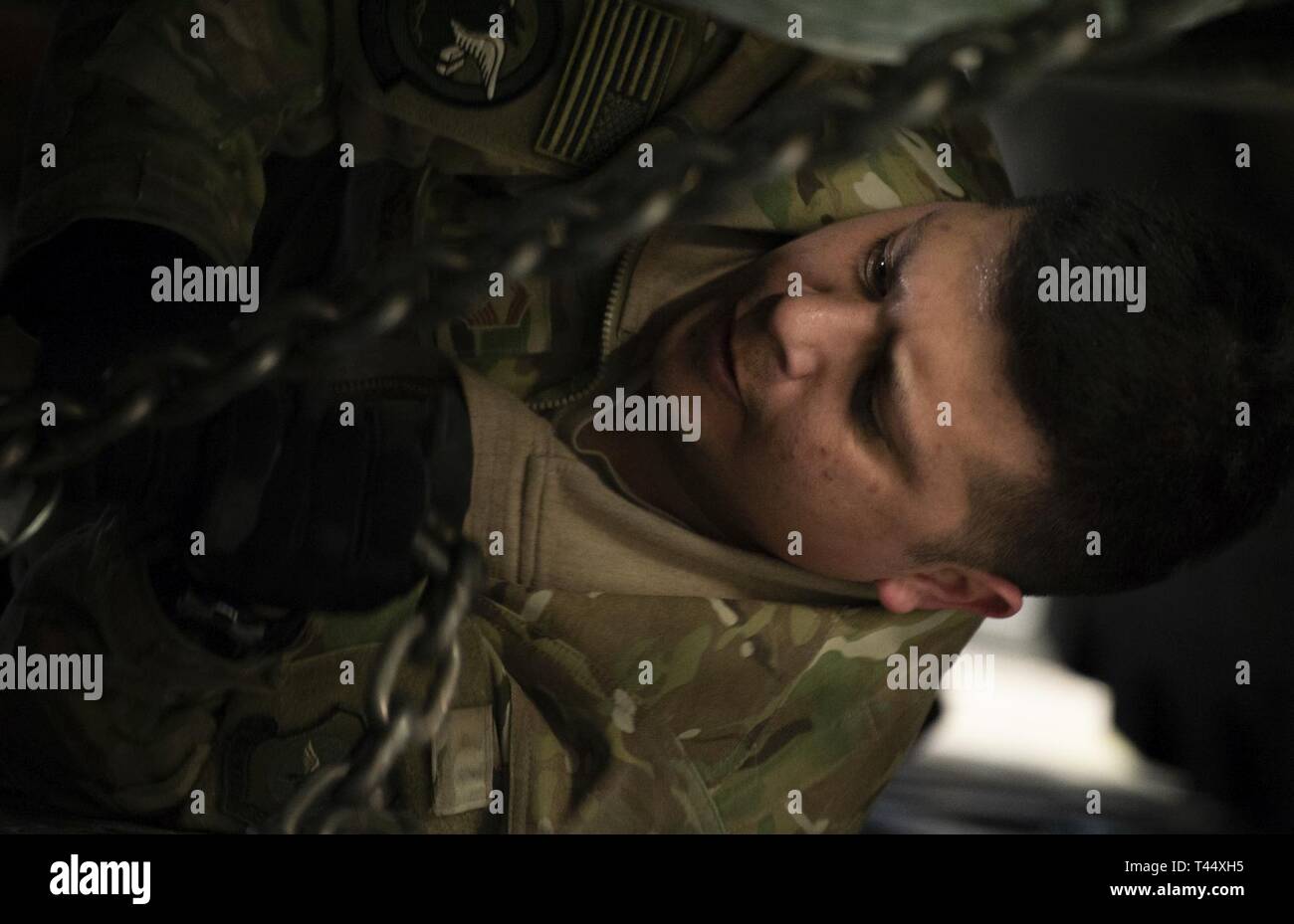 U.S. Air Force Senior Master Sgt. Brian Castillio,4th Airlift Squadron ...