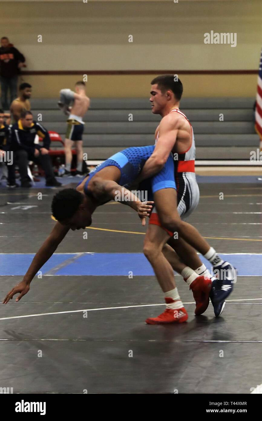 Hayden Tuma, Army wrestler, goes up against Christen Hunt, Air Force ...