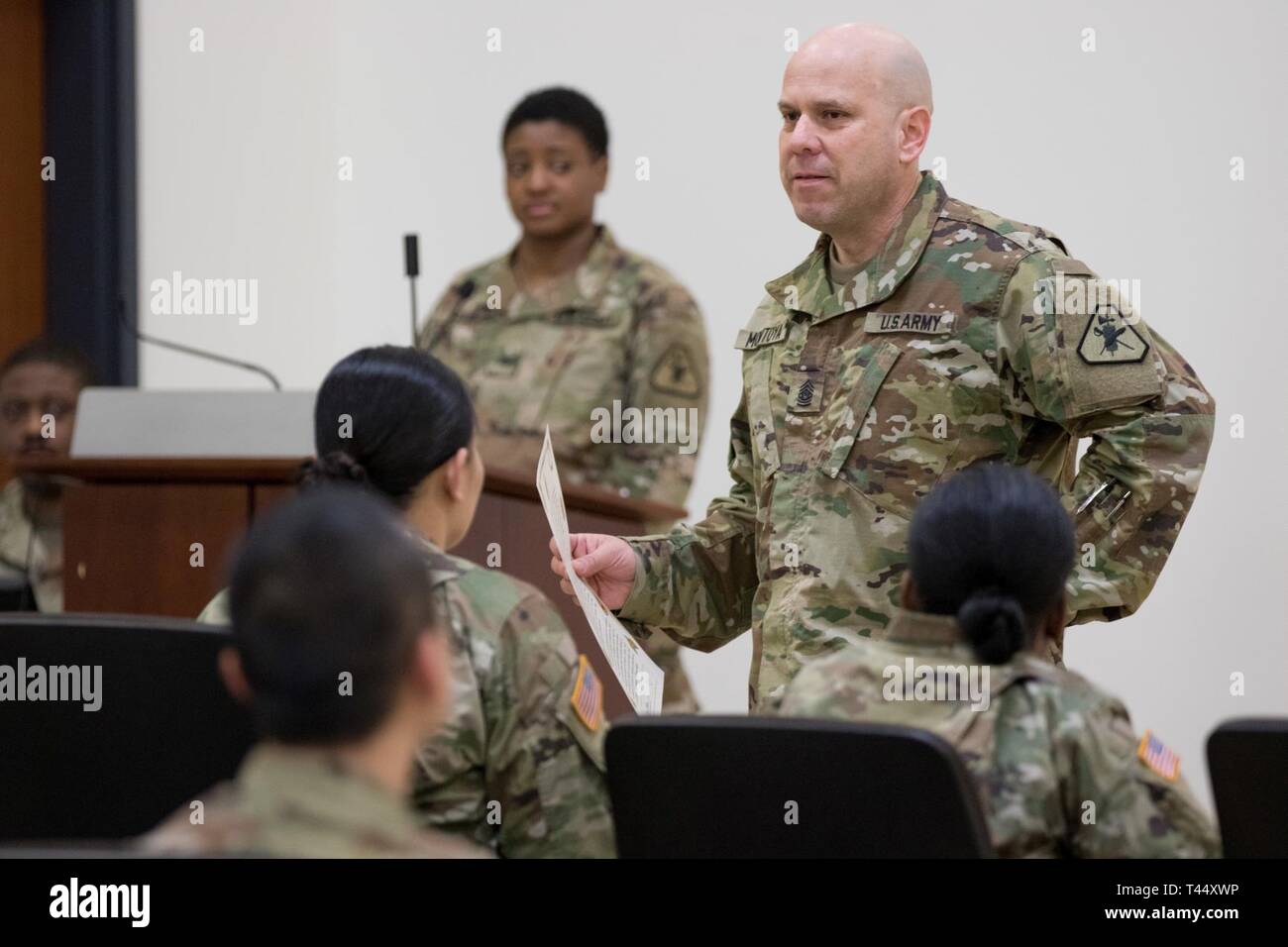 Command Sgt. Maj. Marcus Montoya, U.S. Army Reserve Legal Command Stock ...