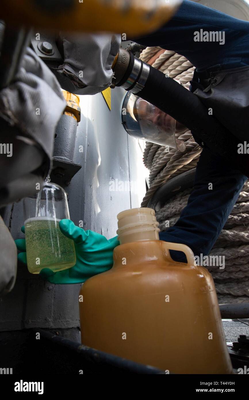SOUTH CHINA SEA (Feb. 24, 2019) Engineman 3rd Class Ciaran Stephens ...
