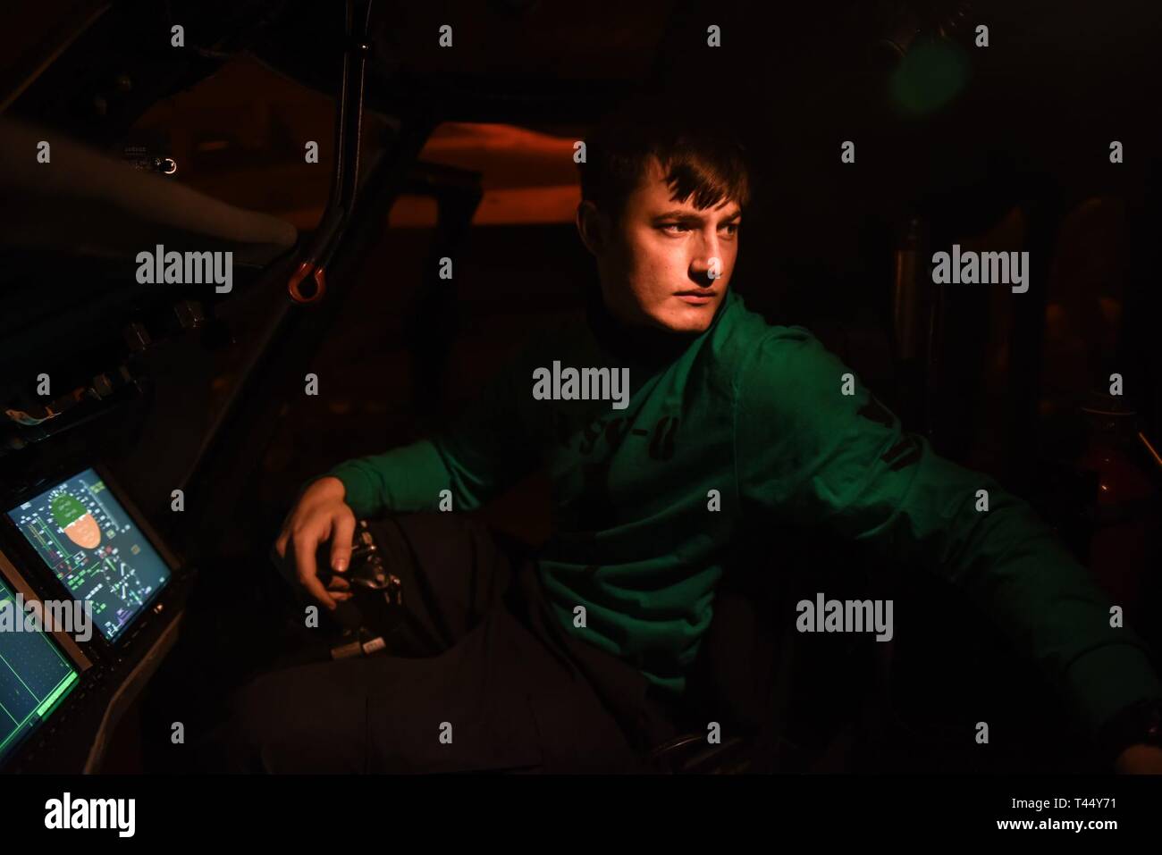 PACIFIC OCEAN (Feb. 24, 2019) Aviation Electronics Technician 2nd Class ...