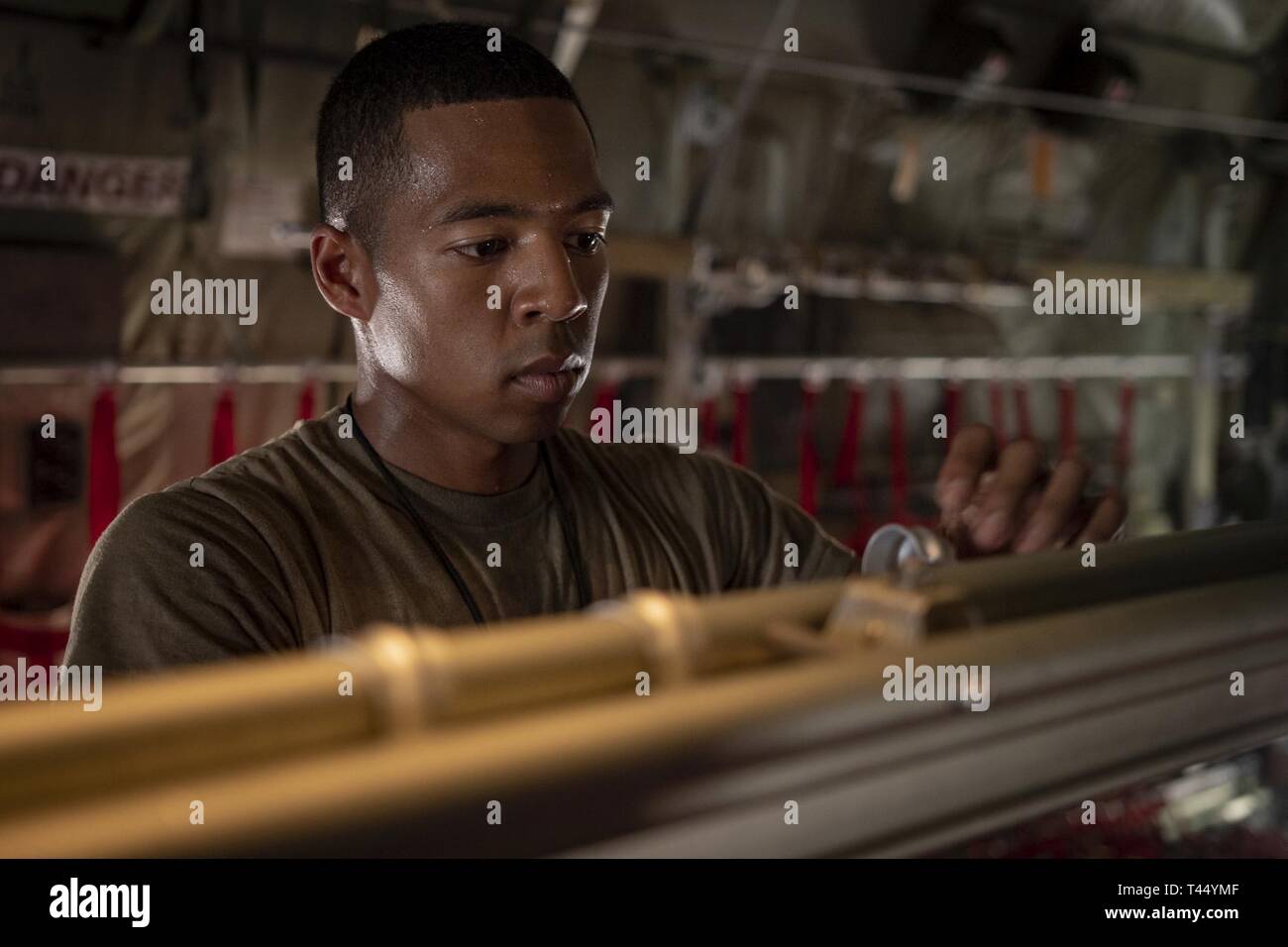 U.S. Air Force Senior Airman Zach Anderson, assigned to the 75th ...