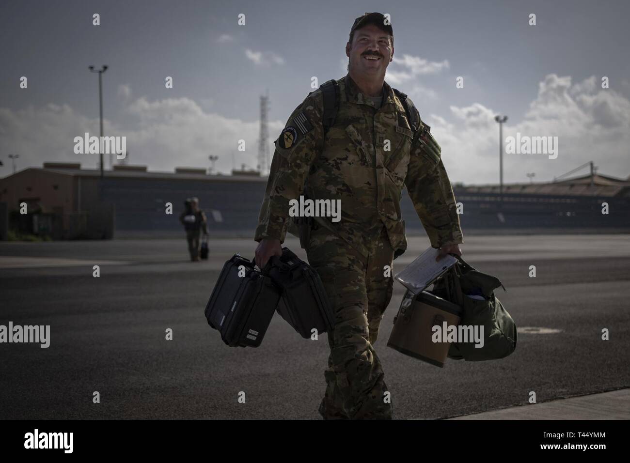U.S. Air Force Capt. Stephen Larson, a pilot assigned to the 75th ...