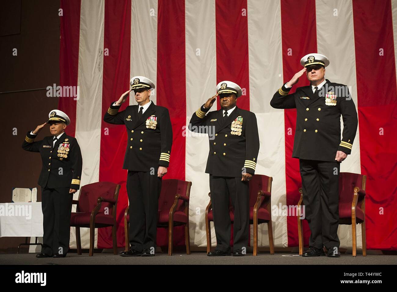 MILLINGTON, Tenn. (Feb. 25, 2019) From left to right, Rear Adm. Babette ...