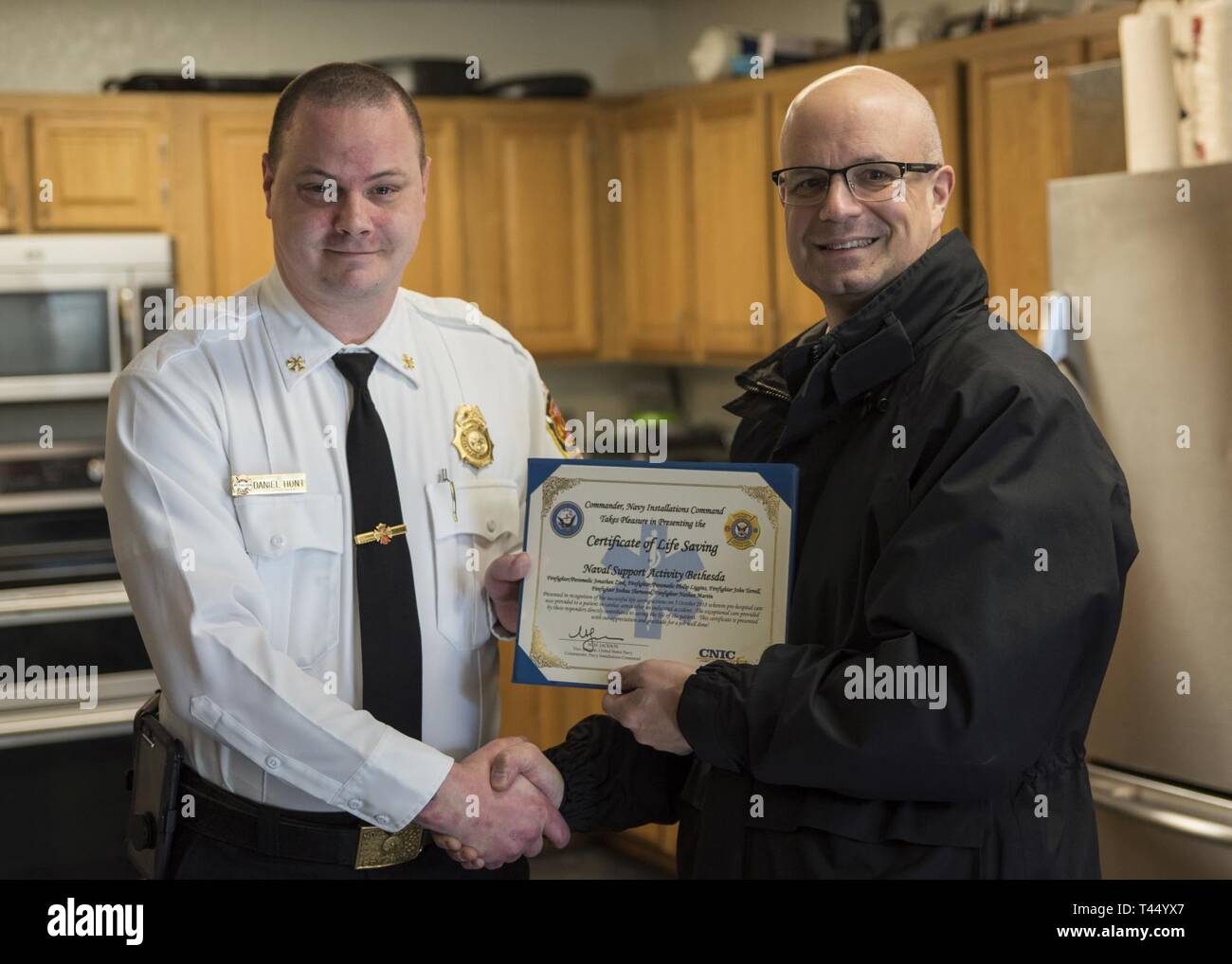 Naval Support Activity Bethesda District Fire Chief Daniel hunt ...