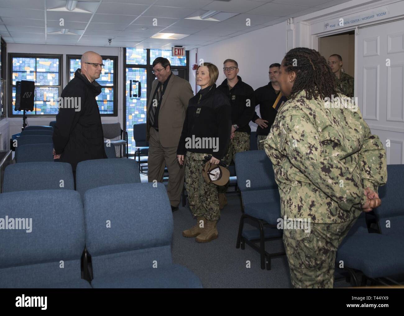 Naval District Washington Commandant Rear Adm. Carl Lahti takes a tour ...