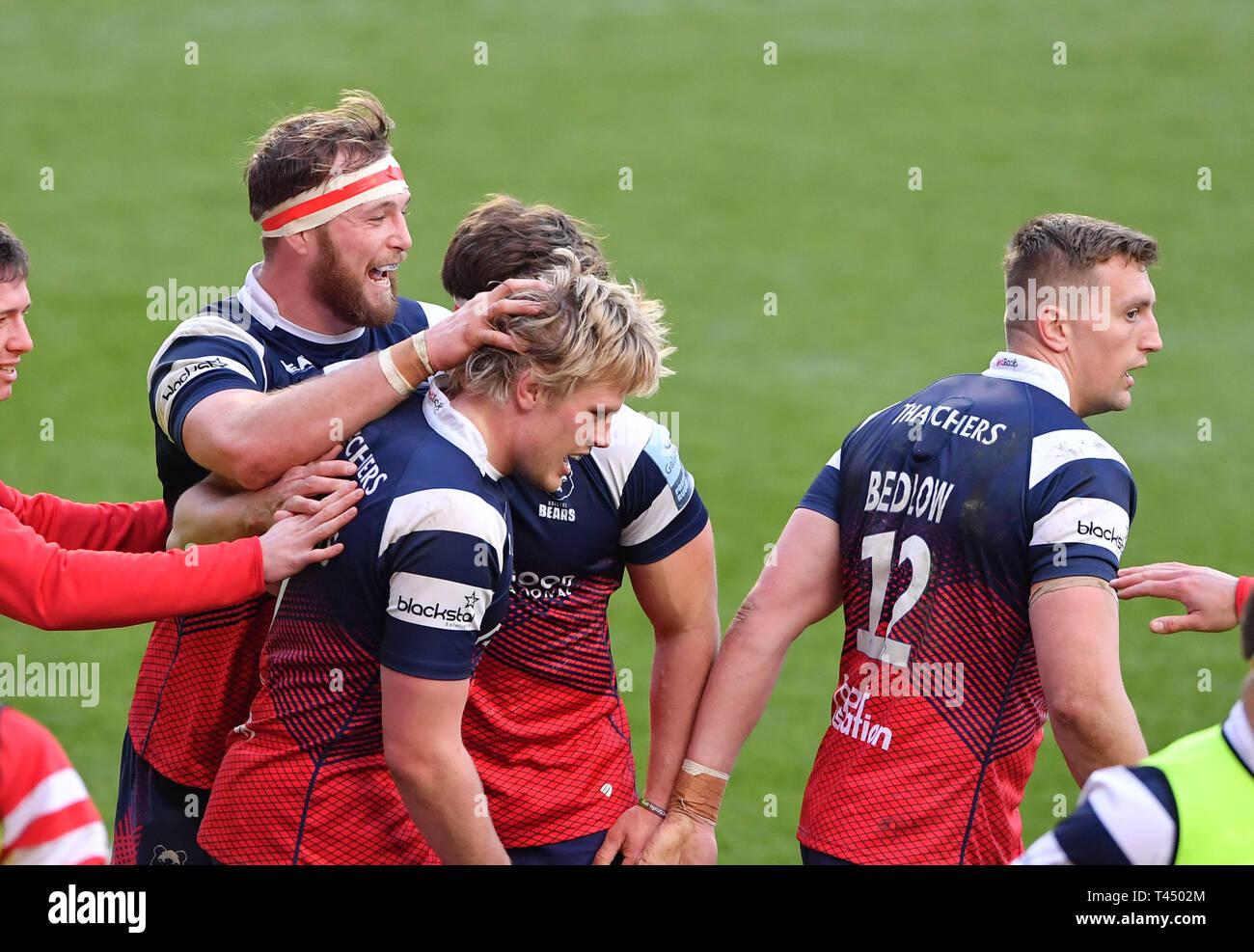 Bristol bears daniel thomas celebrates hi-res stock photography and ...