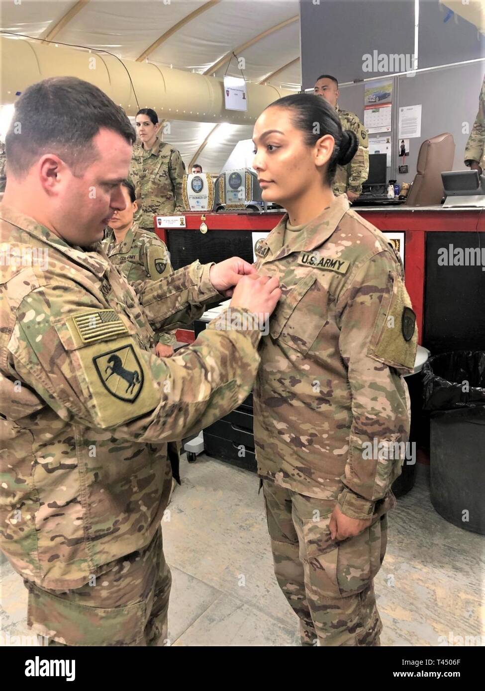 Linnea Earl-Gore is promoted to the rank of first lieutenant by Lt. Col ...