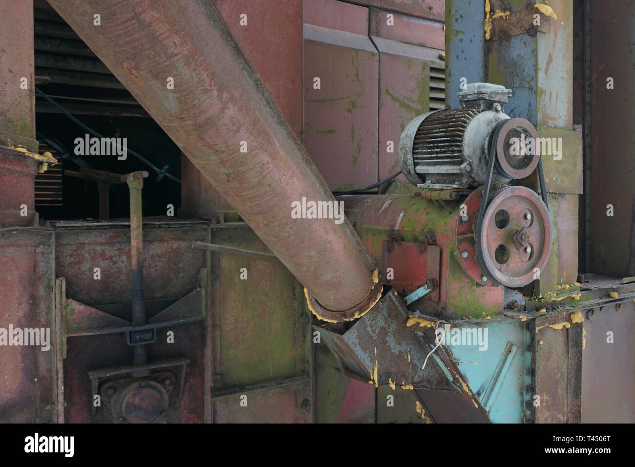 old motor generator in the factory with rusted metal Stock Photo - Alamy