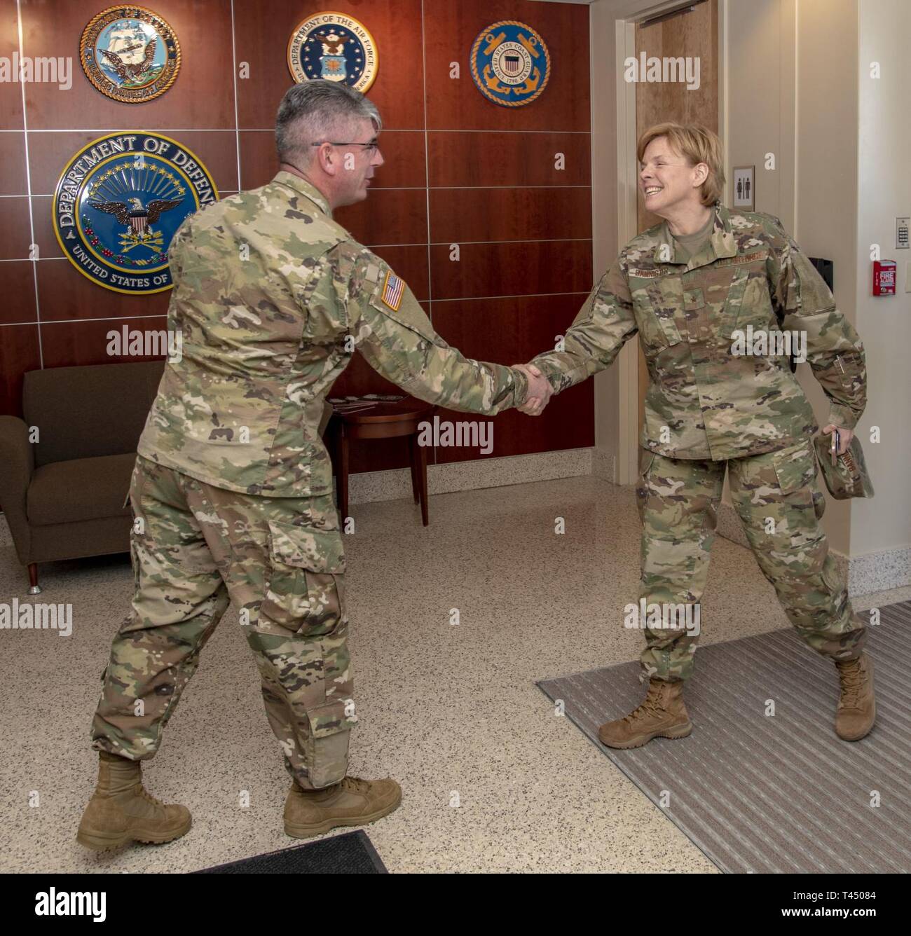 U.S. Air Force Brig. Gen. Sharon Bannister (right), Defense Health ...