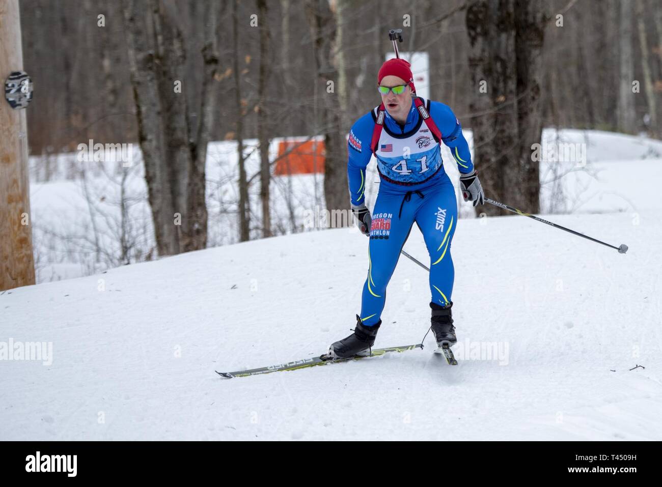 U.S. Army 1st Lt. Kyle Roe, Oregon National Guard, competes in the 2019 ...
