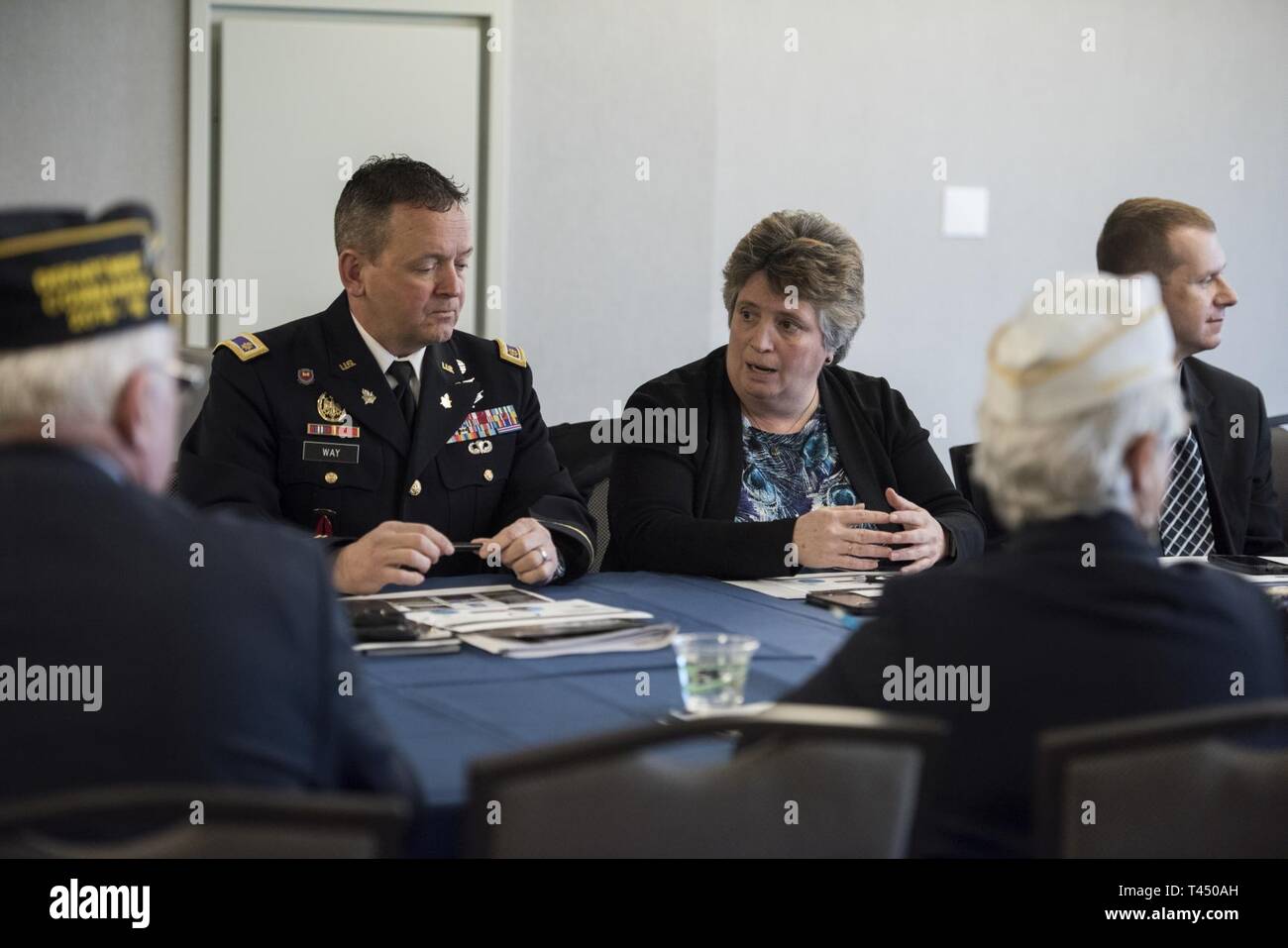 Renea Yates (right), deputy superintendent, Arlington National Cemetery ...