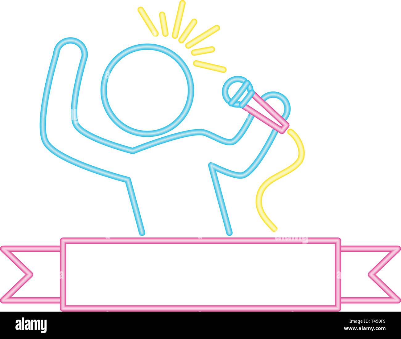 singer microphone karaoke neon Stock Vector Image & Art - Alamy