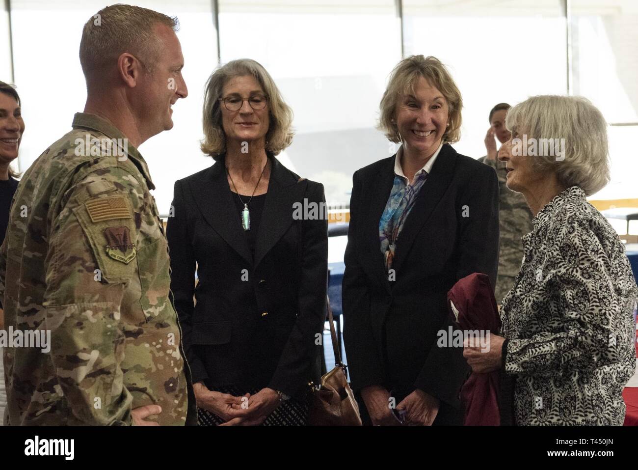 Col. Brian Laidlaw, 325th Fighter Wing commander, thanks Mary Tyndall ...