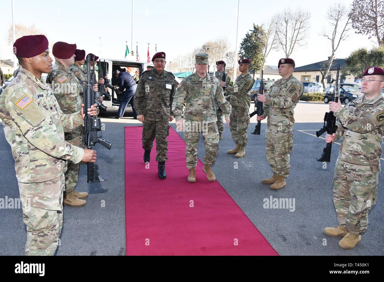 Maj. Gen. Roger L. Cloutier (right), U.S. Army Africa commanding ...