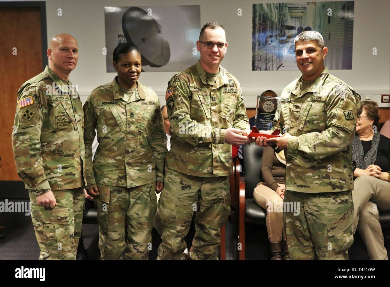 U.S. Army Col. Neil Kahtod (right), commander of 2d Theater Signal ...