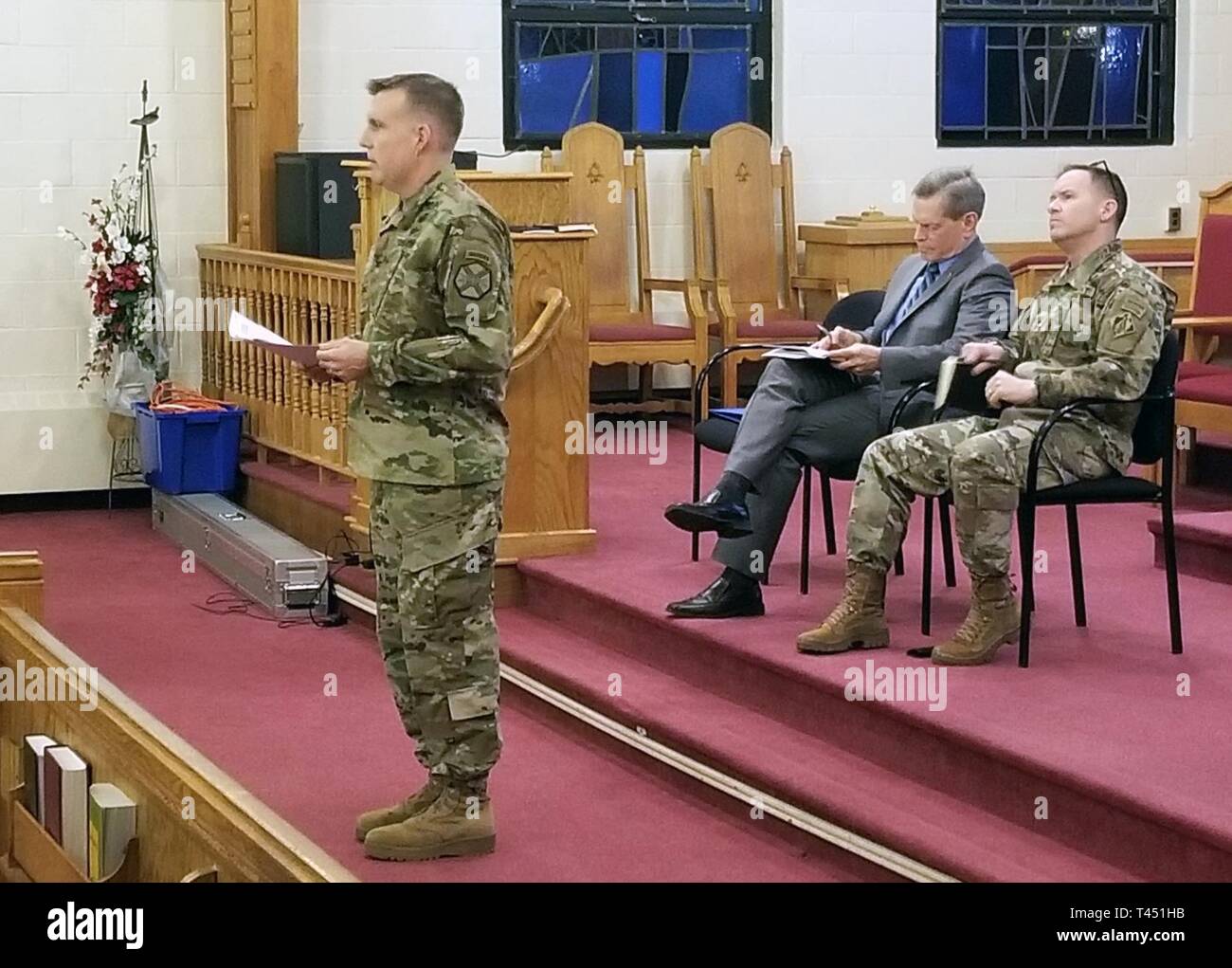 Fort Hamilton Garrison Commander Col. Andrew S. Zieseniss (left) and ...